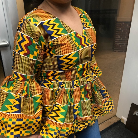 veroex | Tops | African Clothing For Women Ankarakente Peplum Top ...